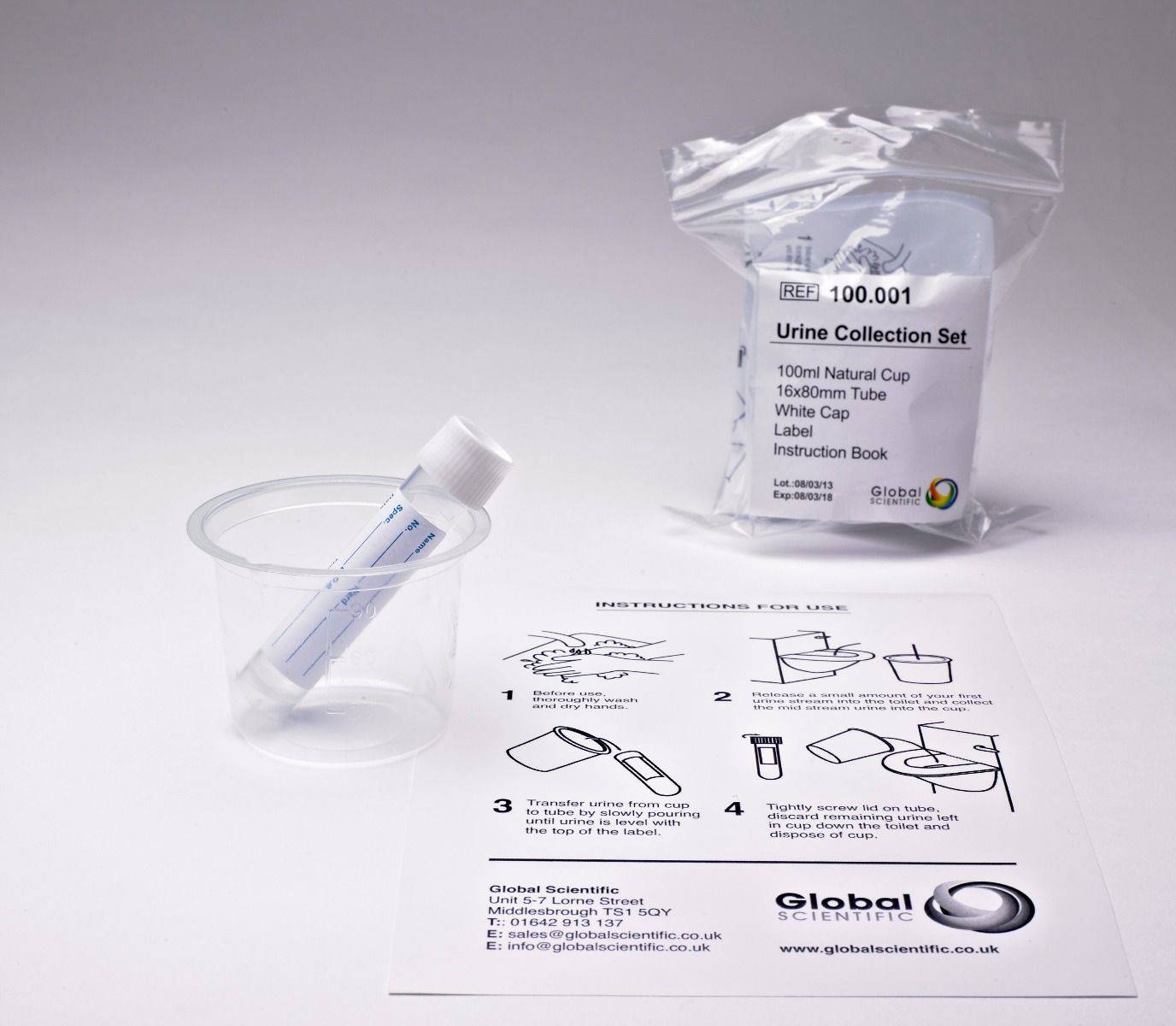 Primary urine collection kit 80x12